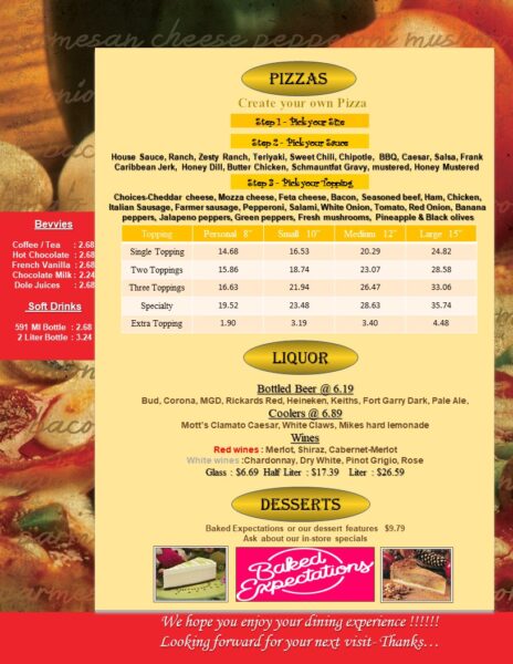Our Menu – Pizza Haven